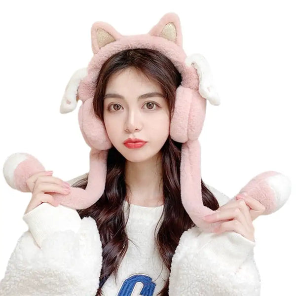 Bonnet Chat Oreille Qui Bouge - Cache Oreille